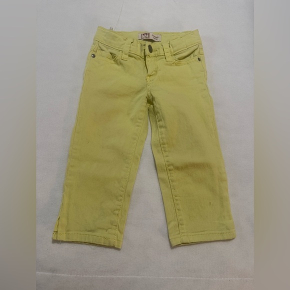 lei | Bottoms | Yellow Chelsea Low Rise Cropped Tinted Jeans | Poshmark